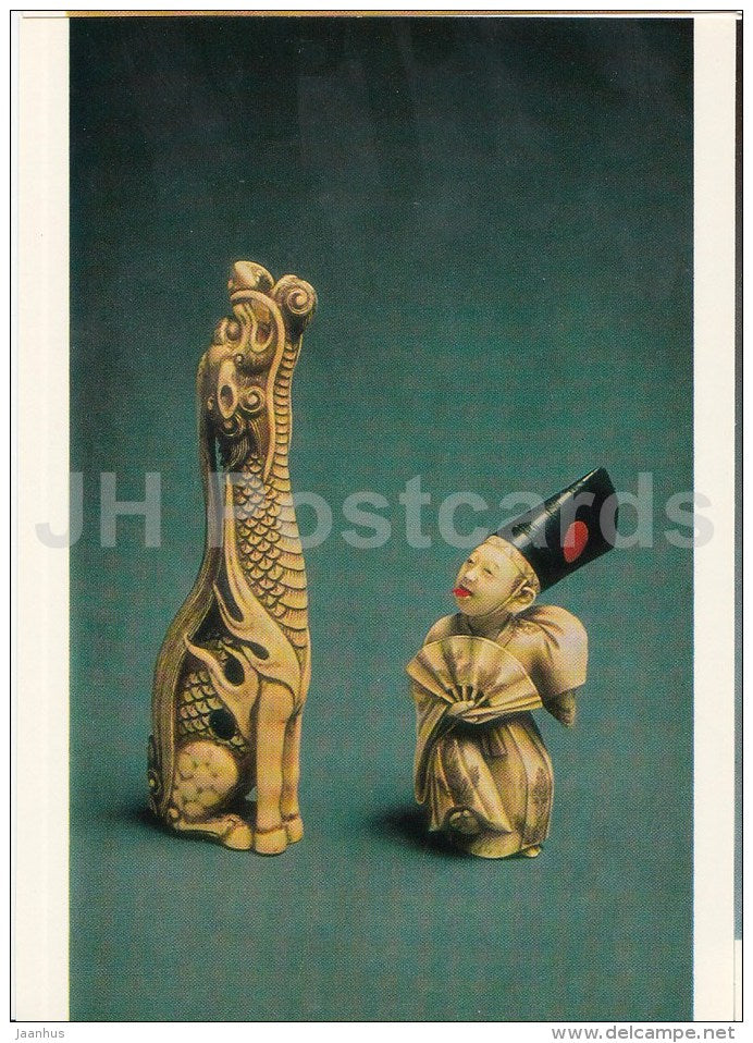 Netsuke , Kirin , Actor by Tomotada Yanagawa , Japan - carved ivory ...