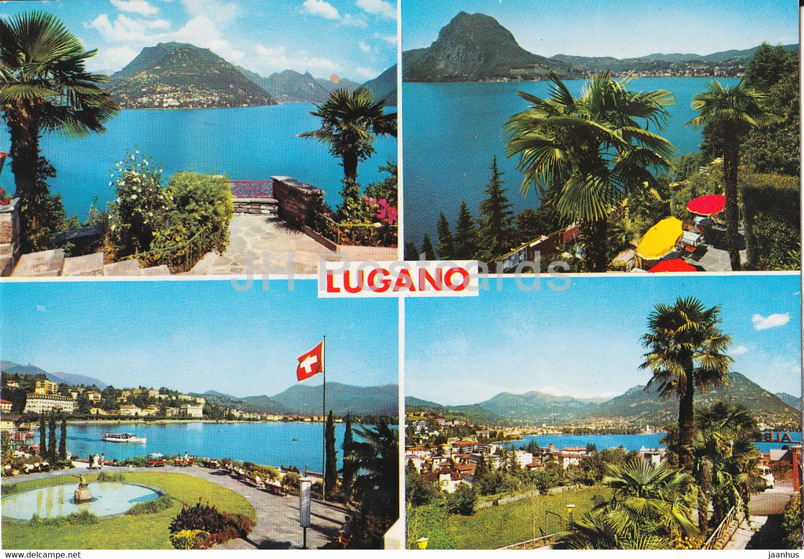 Lugano - multiview - 797 - 1990 - Switzerland - used – JH Postcards
